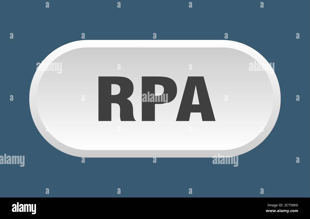 rpa button. rounded sign isolated on white background Stock Vector ...