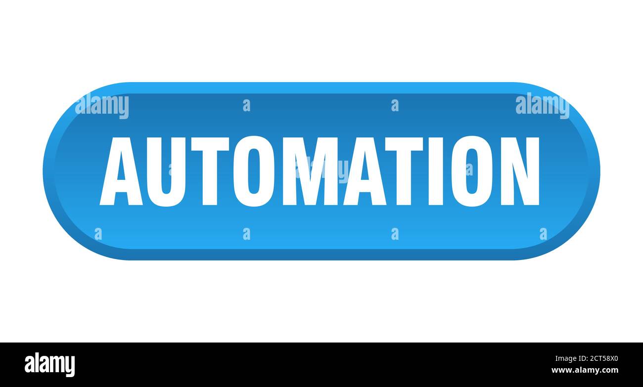 automation button. rounded sign isolated on white background Stock ...