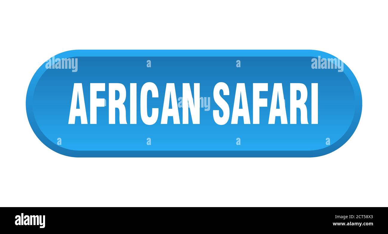 african safari button. rounded sign isolated on white background Stock ...