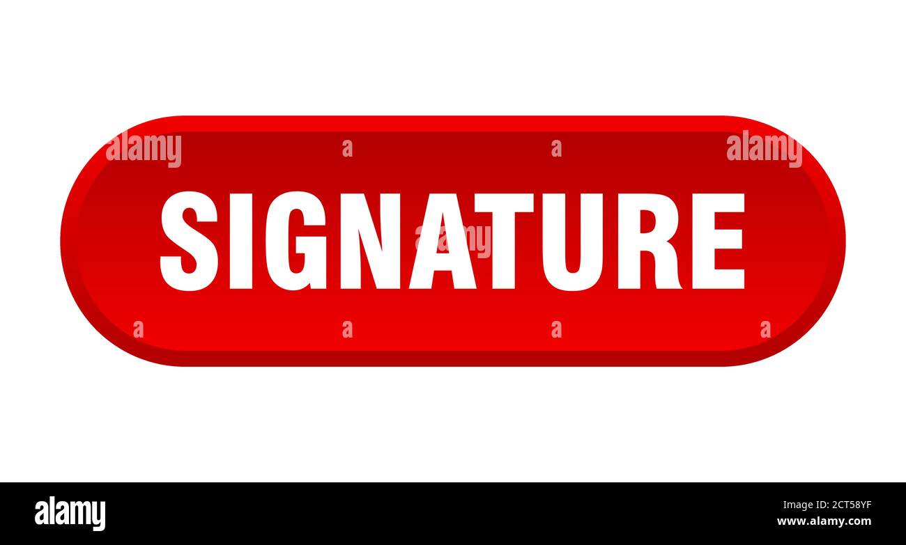signature button. rounded sign isolated on white background Stock ...