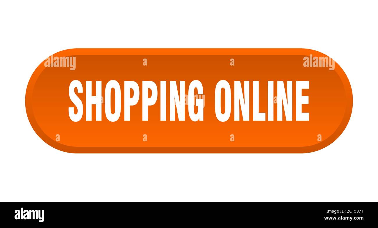 shopping online button. rounded sign isolated on white background Stock ...
