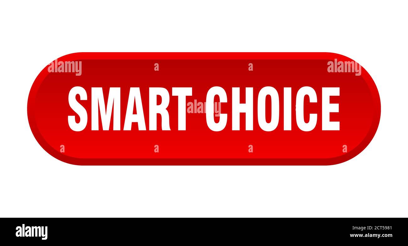 smart choice button. rounded sign isolated on white background Stock ...