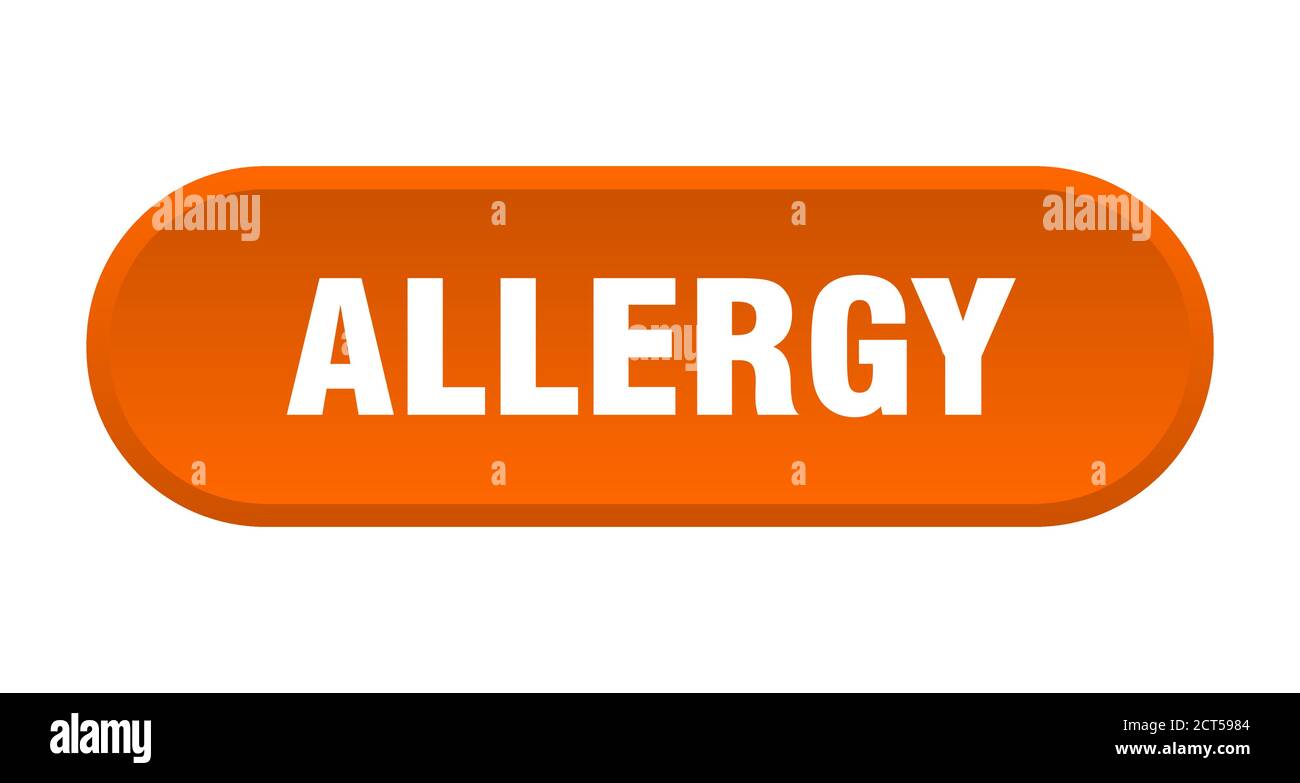 allergy button. rounded sign isolated on white background Stock Vector ...