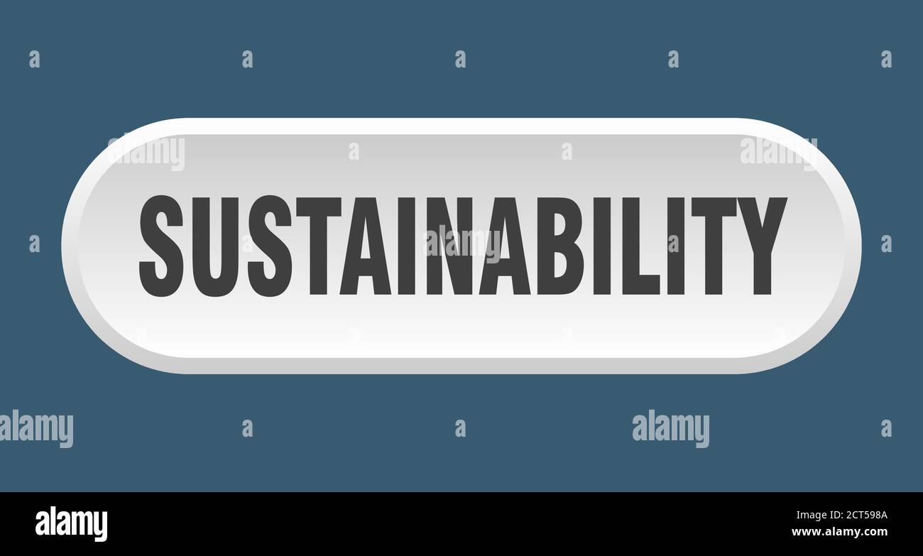 sustainability button. rounded sign isolated on white background Stock ...
