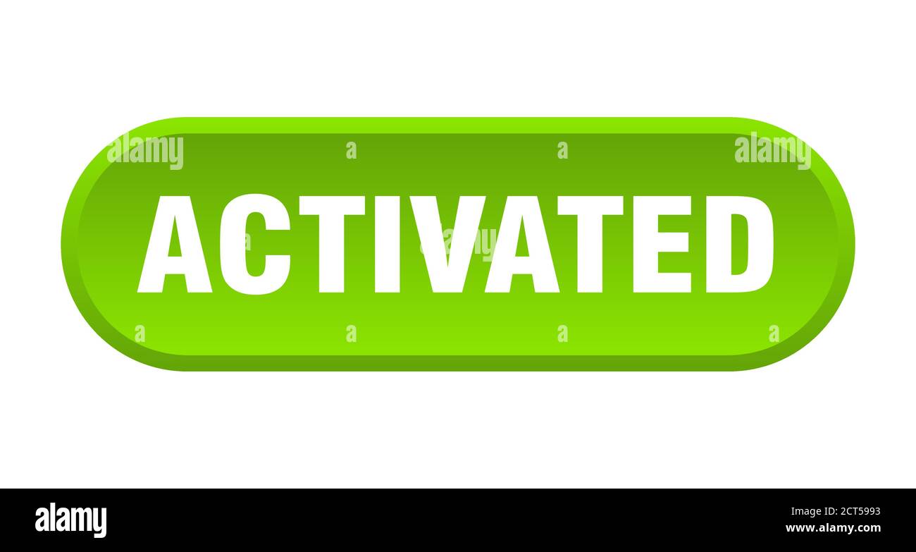 activated button. rounded sign isolated on white background Stock ...