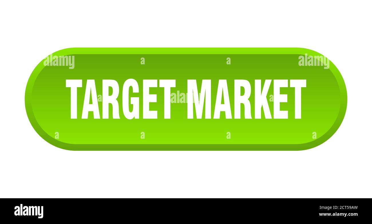 target market button. rounded sign isolated on white background Stock ...