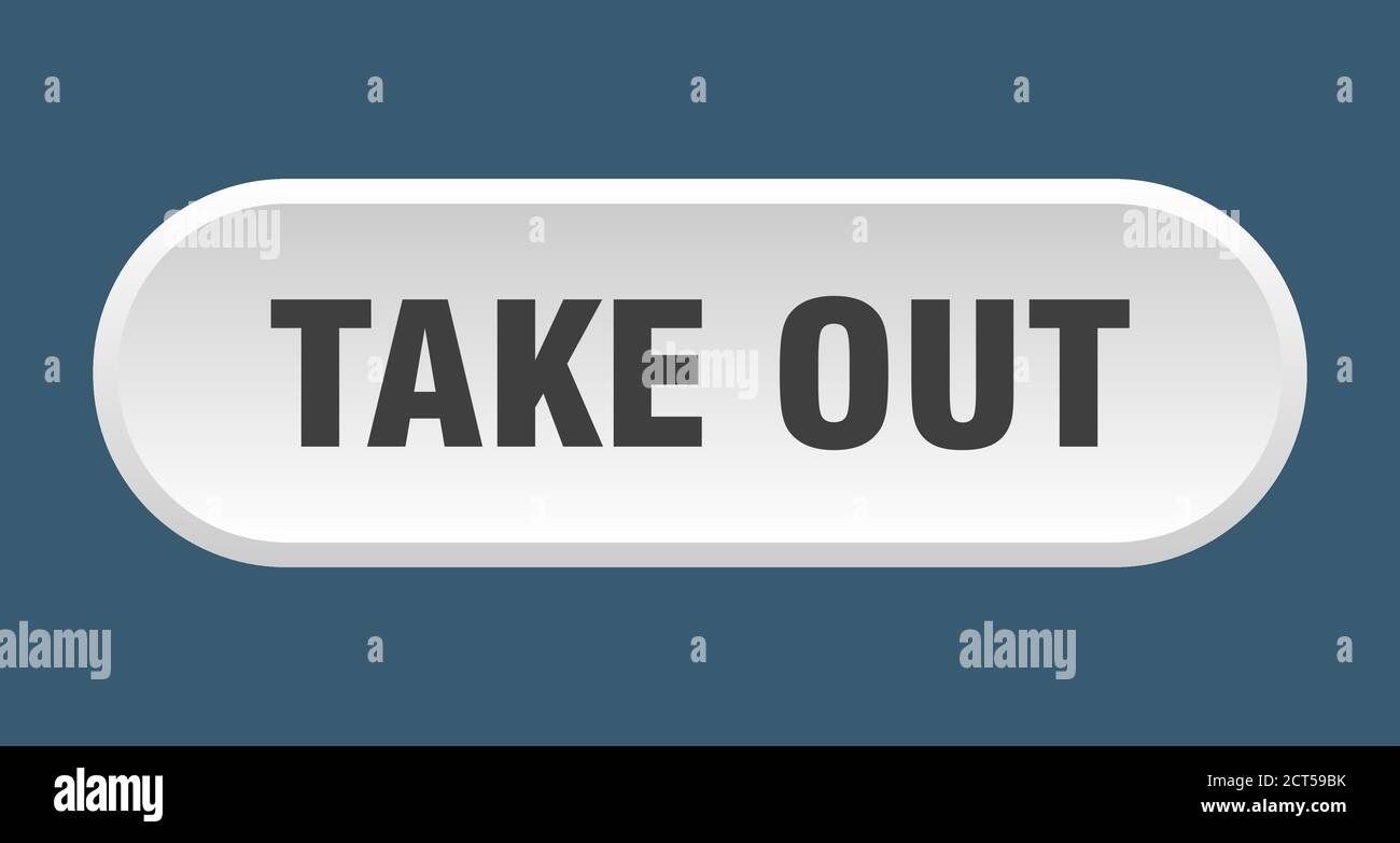 take out button. rounded sign isolated on white background Stock Vector ...