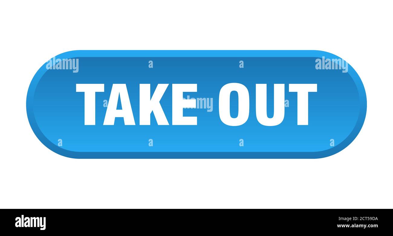 take out button. rounded sign isolated on white background Stock Vector ...