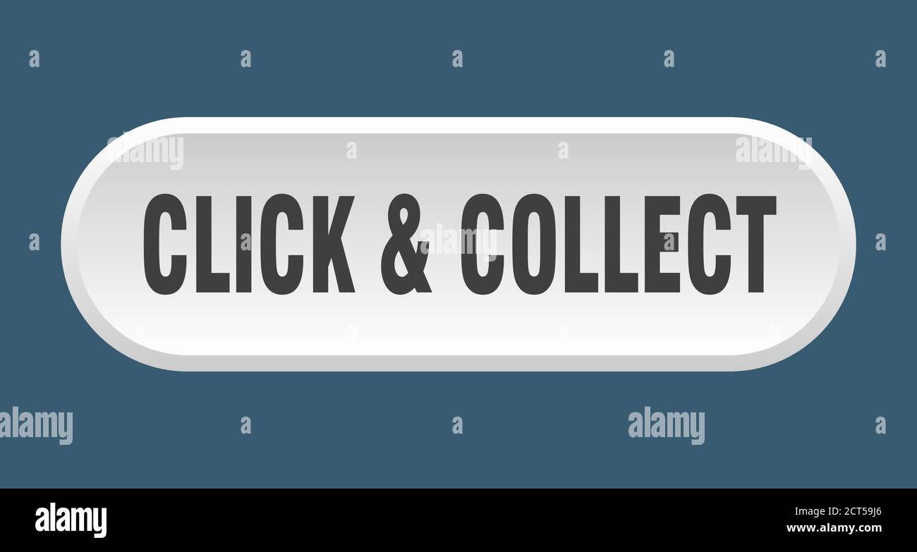 click & collect button. rounded sign isolated on white background Stock ...