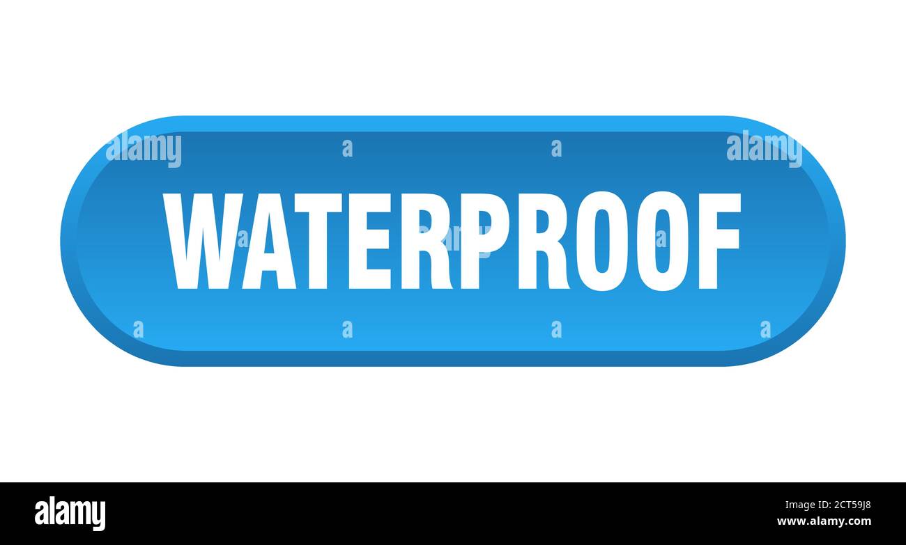 waterproof button. rounded sign isolated on white background Stock ...