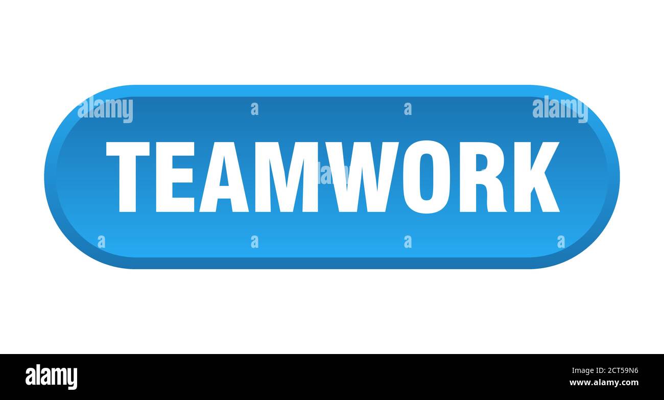 teamwork button. rounded sign isolated on white background Stock Vector ...