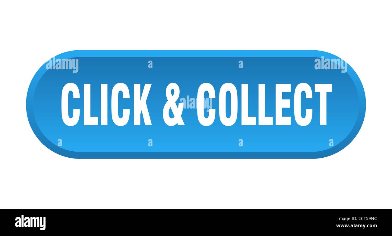 click & collect button. rounded sign isolated on white background Stock ...
