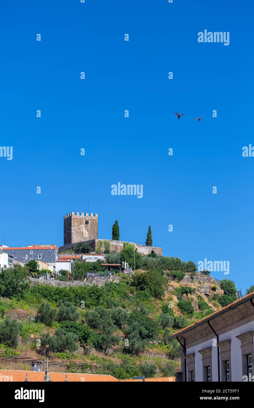 Lamego / Portugal - 07 25 2019 : View at the exterior facade tower at ...
