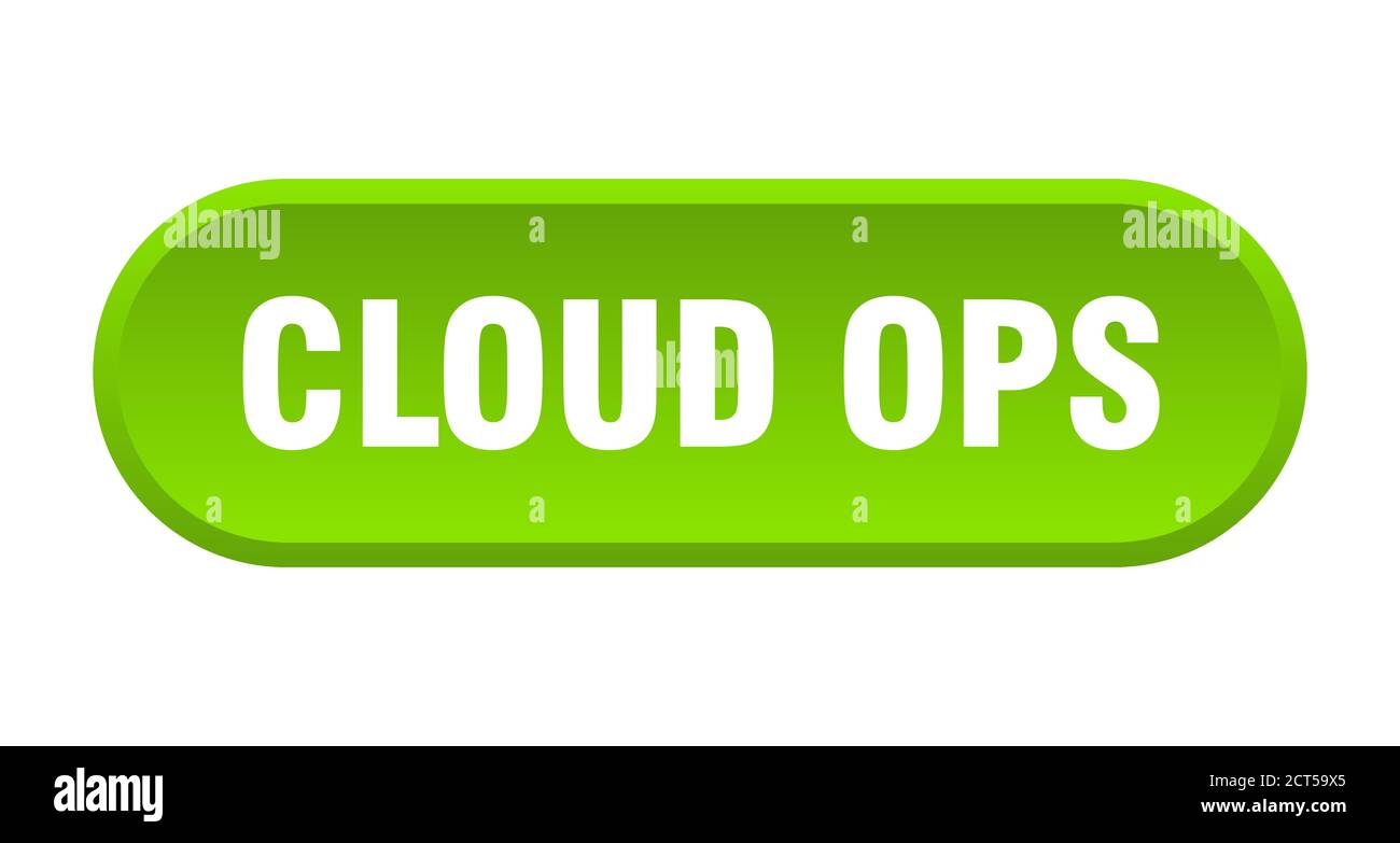 cloud ops button. rounded sign isolated on white background Stock ...