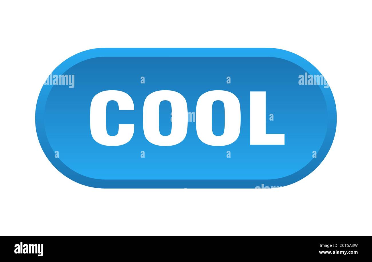 cool button. rounded sign isolated on white background Stock Vector ...