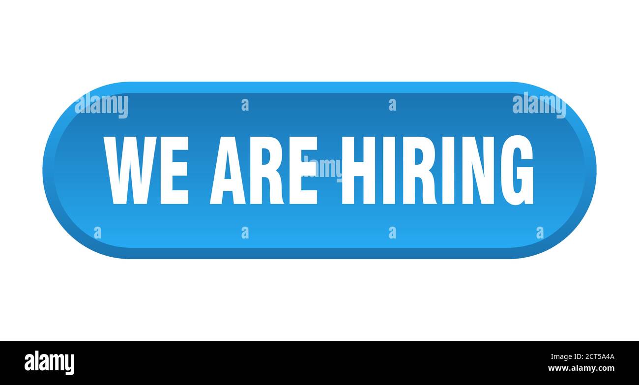 we are hiring button. rounded sign isolated on white background Stock ...