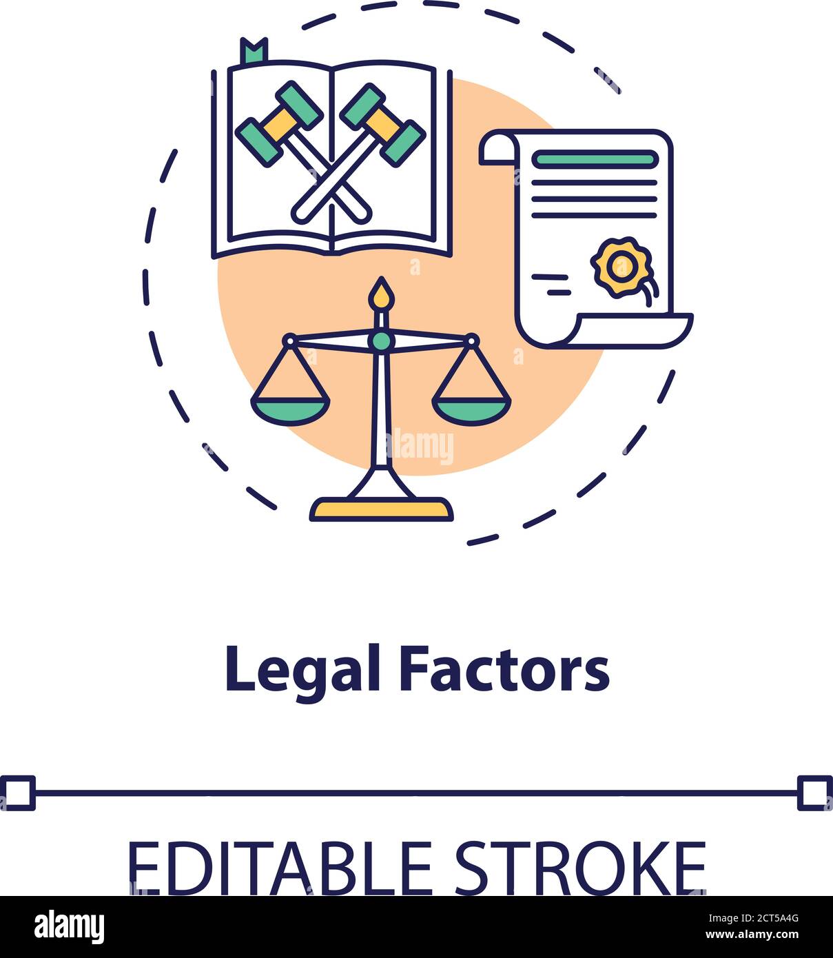 Legal factors concept icon Stock Vector Image & Art - Alamy