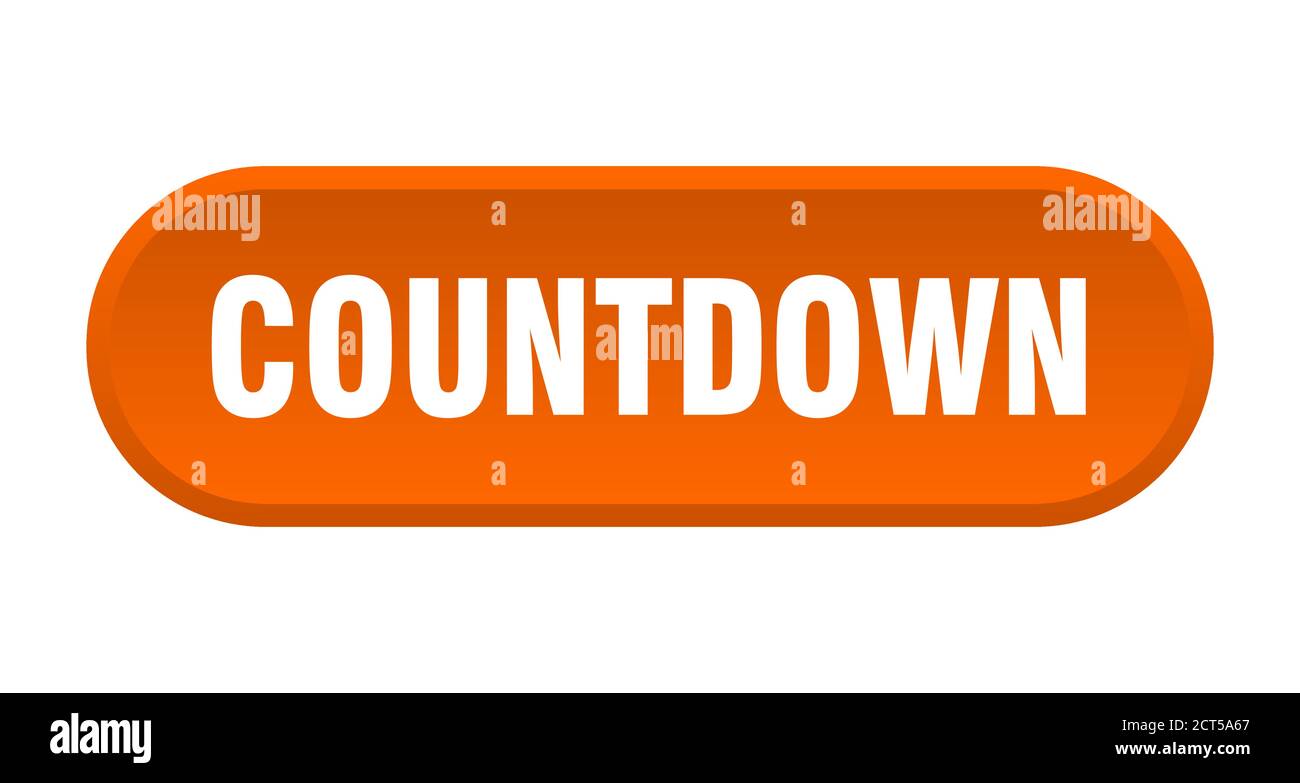 countdown button. rounded sign isolated on white background Stock ...