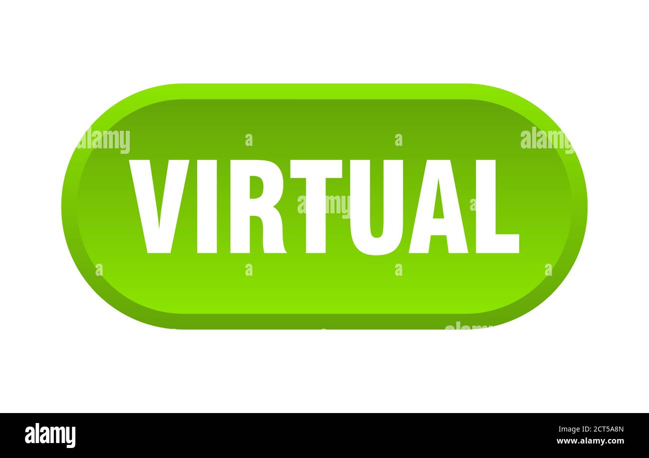 virtual button. rounded sign isolated on white background Stock Vector ...