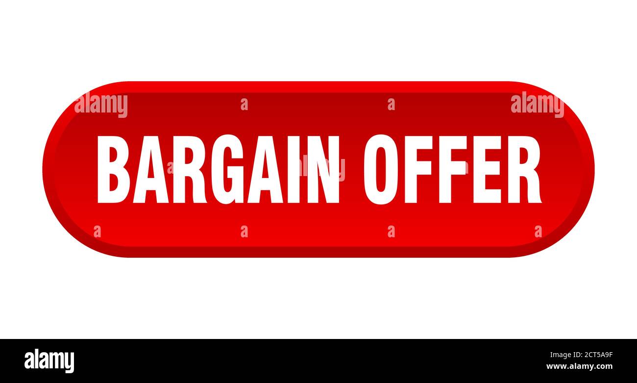 bargain offer button. rounded sign isolated on white background Stock ...