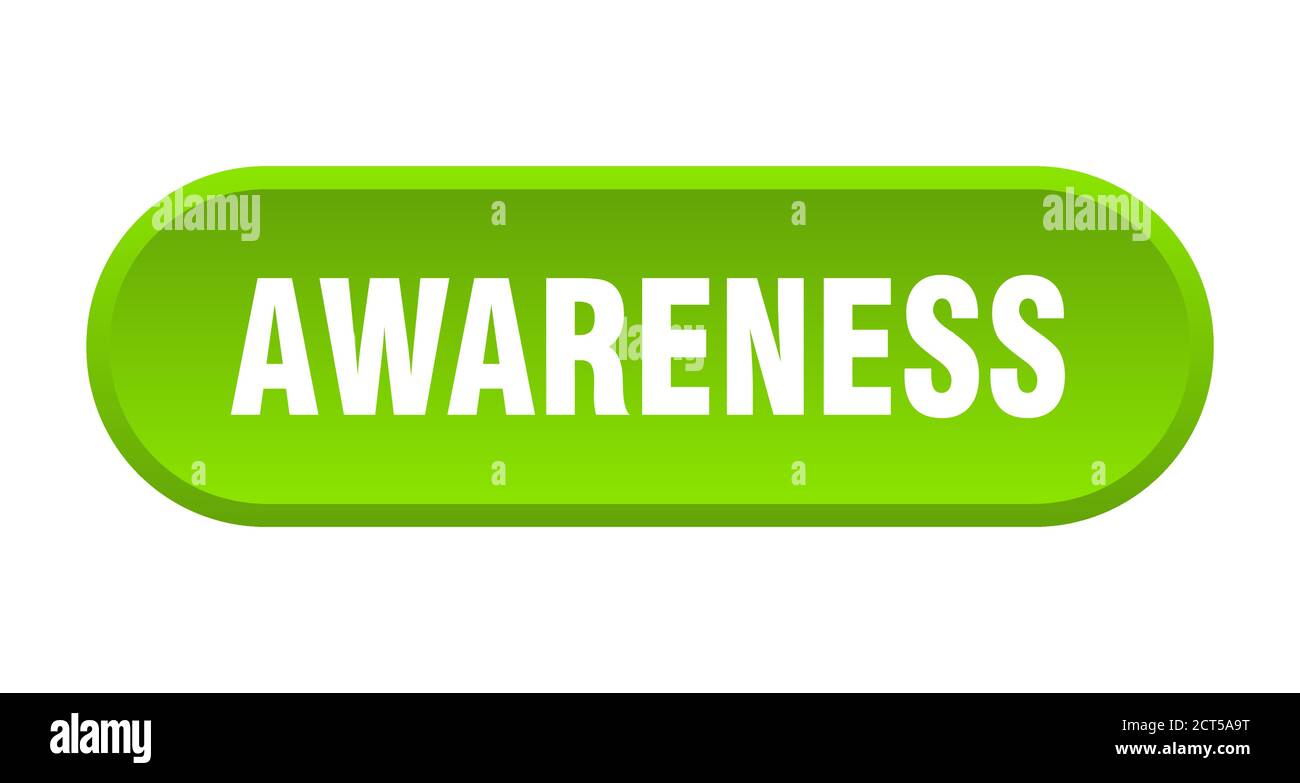awareness button. rounded sign isolated on white background Stock ...