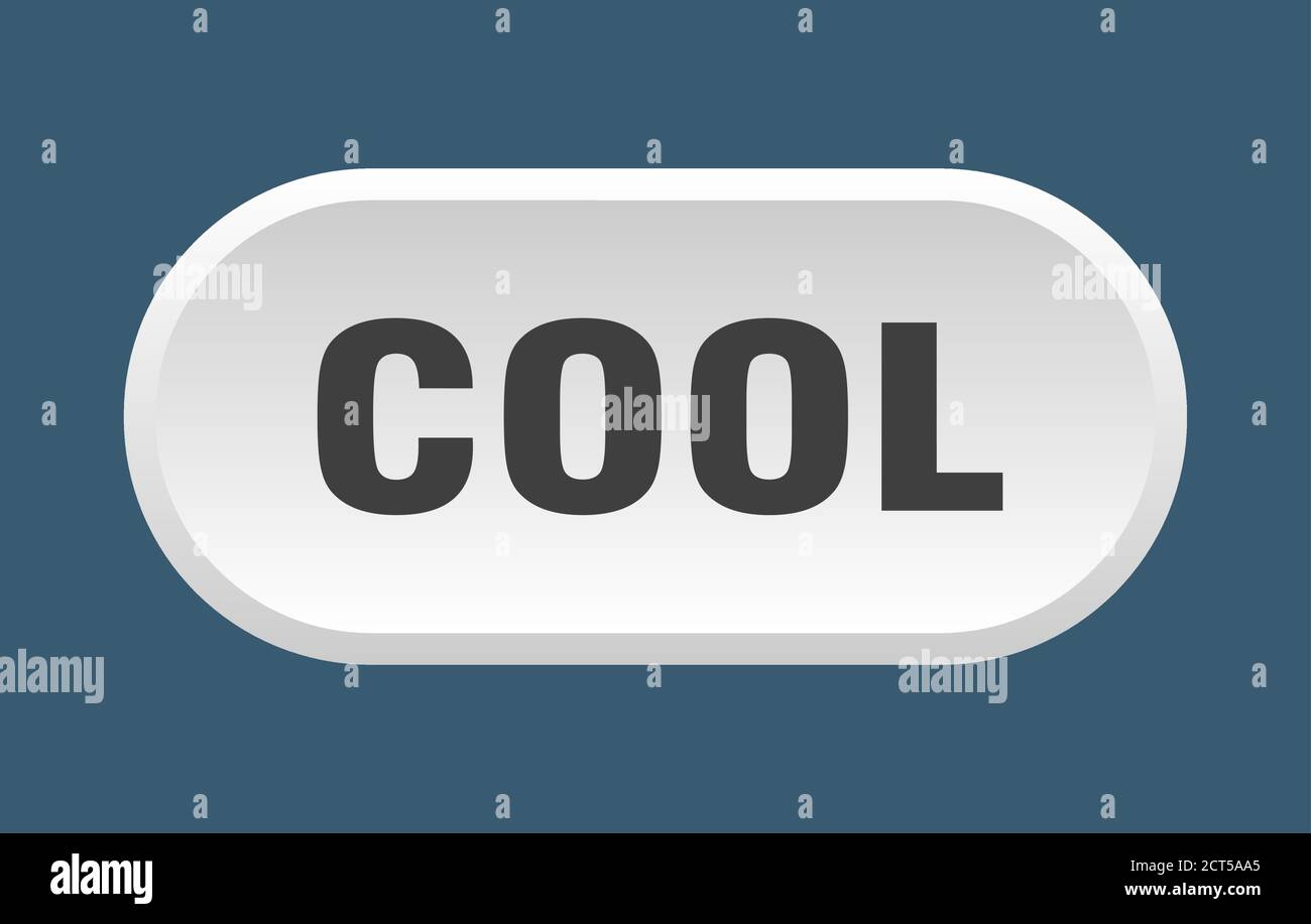 cool button. rounded sign isolated on white background Stock Vector ...