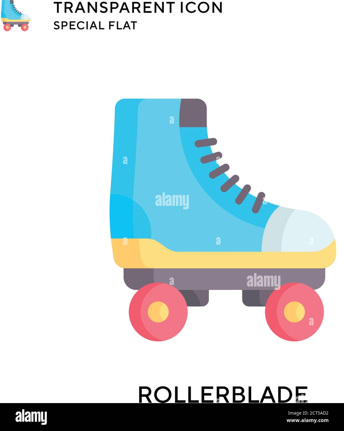 Rollerblade vector icon. Flat style illustration. EPS 10 vector Stock ...
