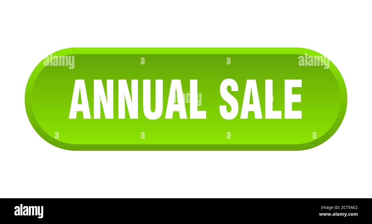 annual sale button. rounded sign isolated on white background Stock ...