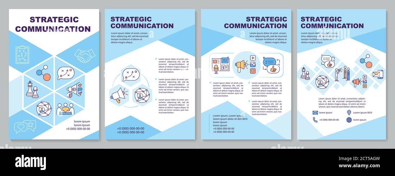 Strategic communication brochure template Stock Vector Image & Art - Alamy