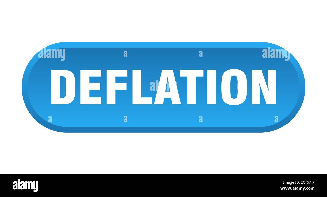 deflation button. rounded sign isolated on white background Stock ...