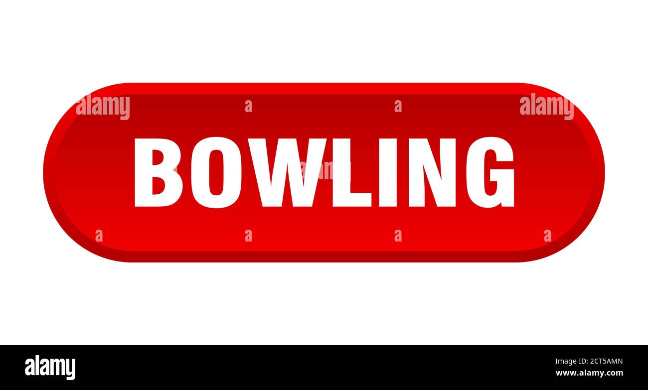 bowling button. rounded sign isolated on white background Stock Vector ...