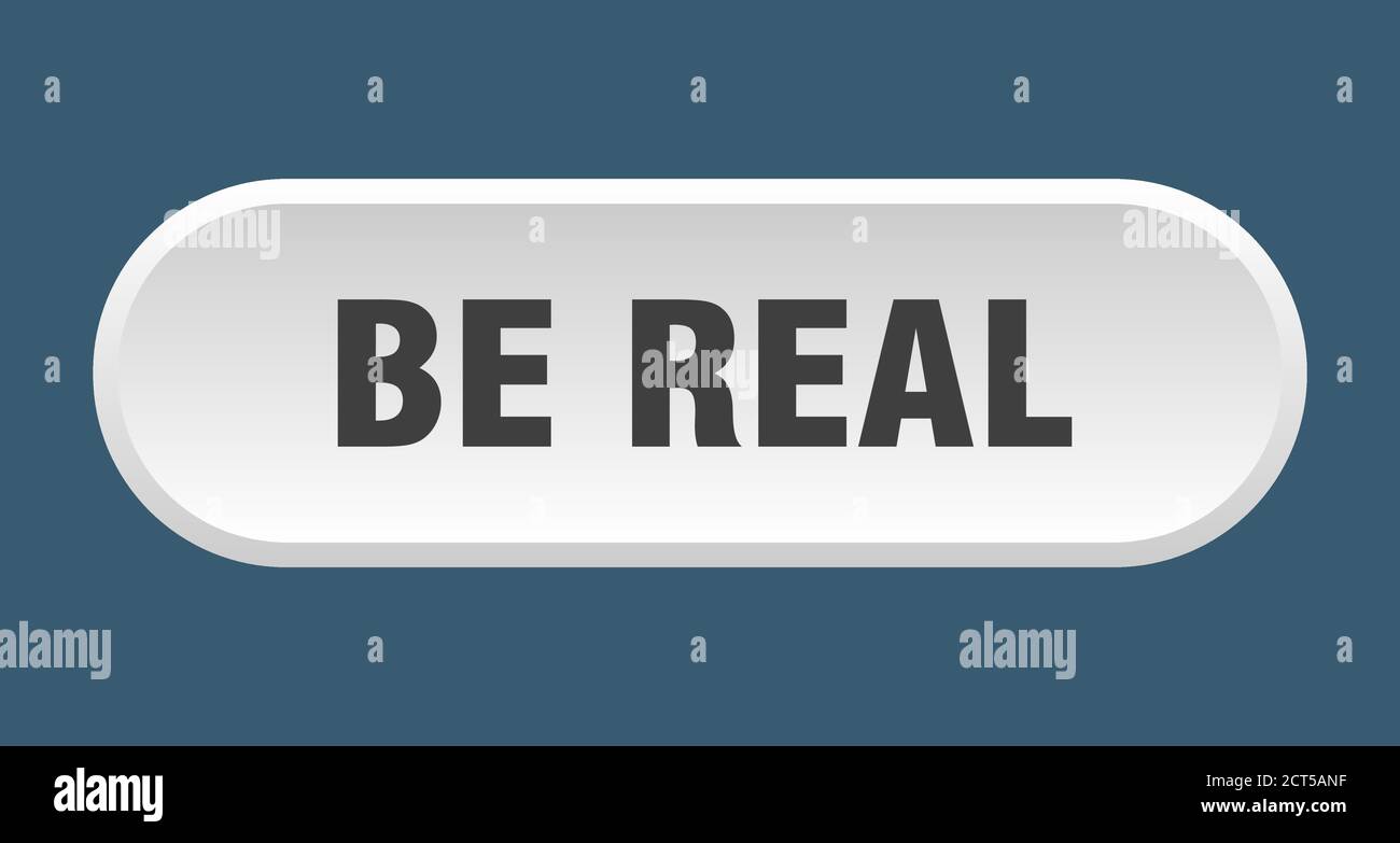 be real button. rounded sign isolated on white background Stock Vector ...