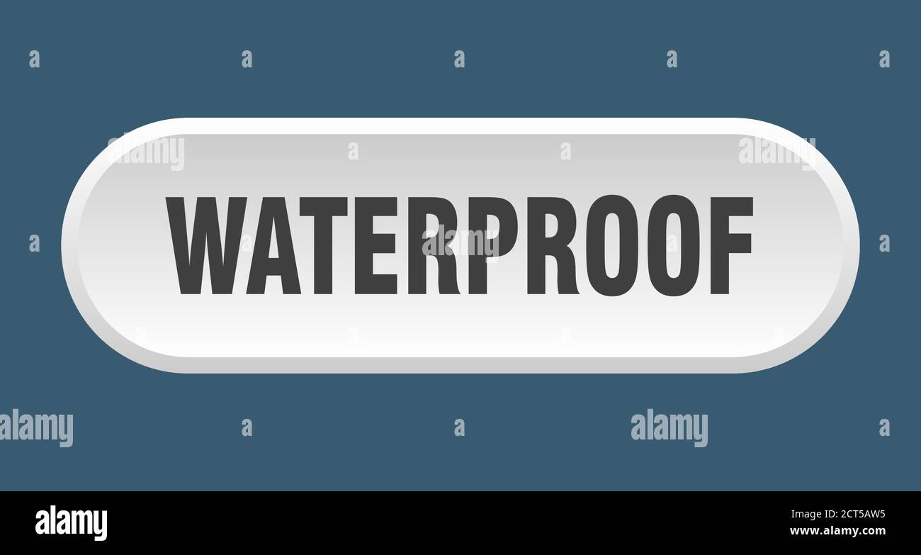 waterproof button. rounded sign isolated on white background Stock ...