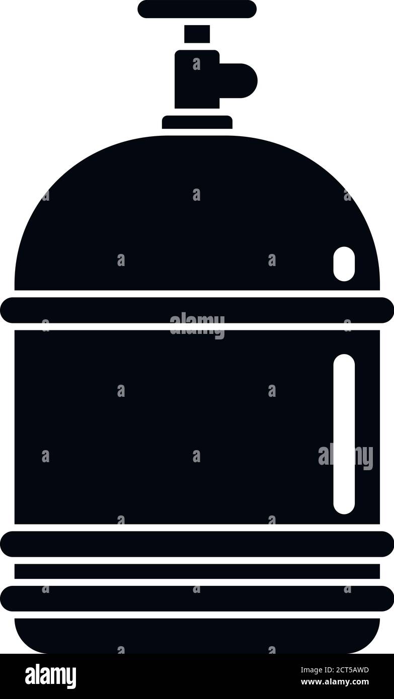 Gas cylinder filling icon. Simple illustration of gas cylinder filling ...