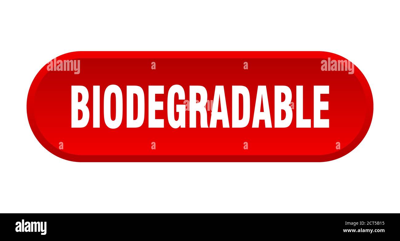 biodegradable button. rounded sign isolated on white background Stock ...