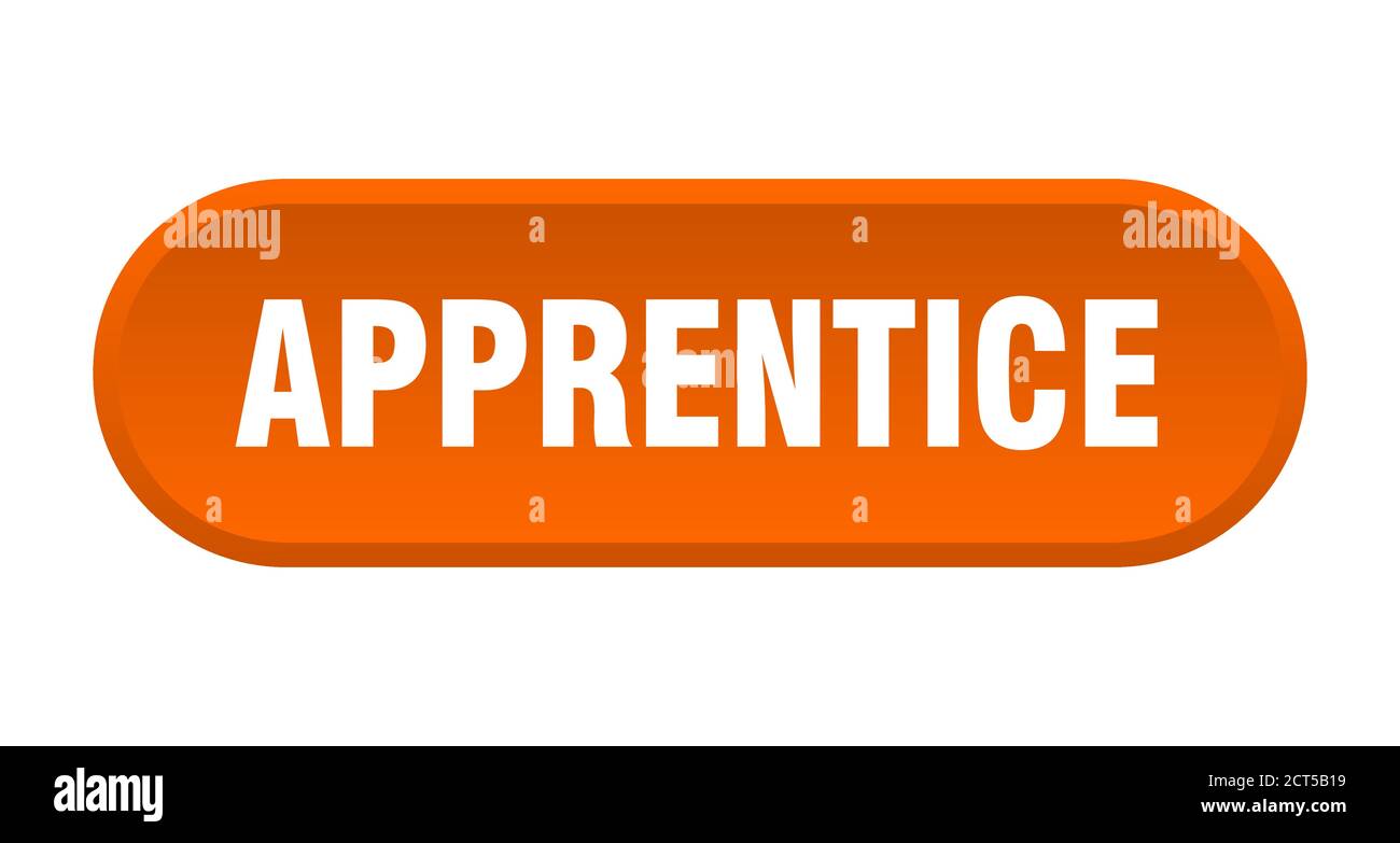 apprentice button. rounded sign isolated on white background Stock ...