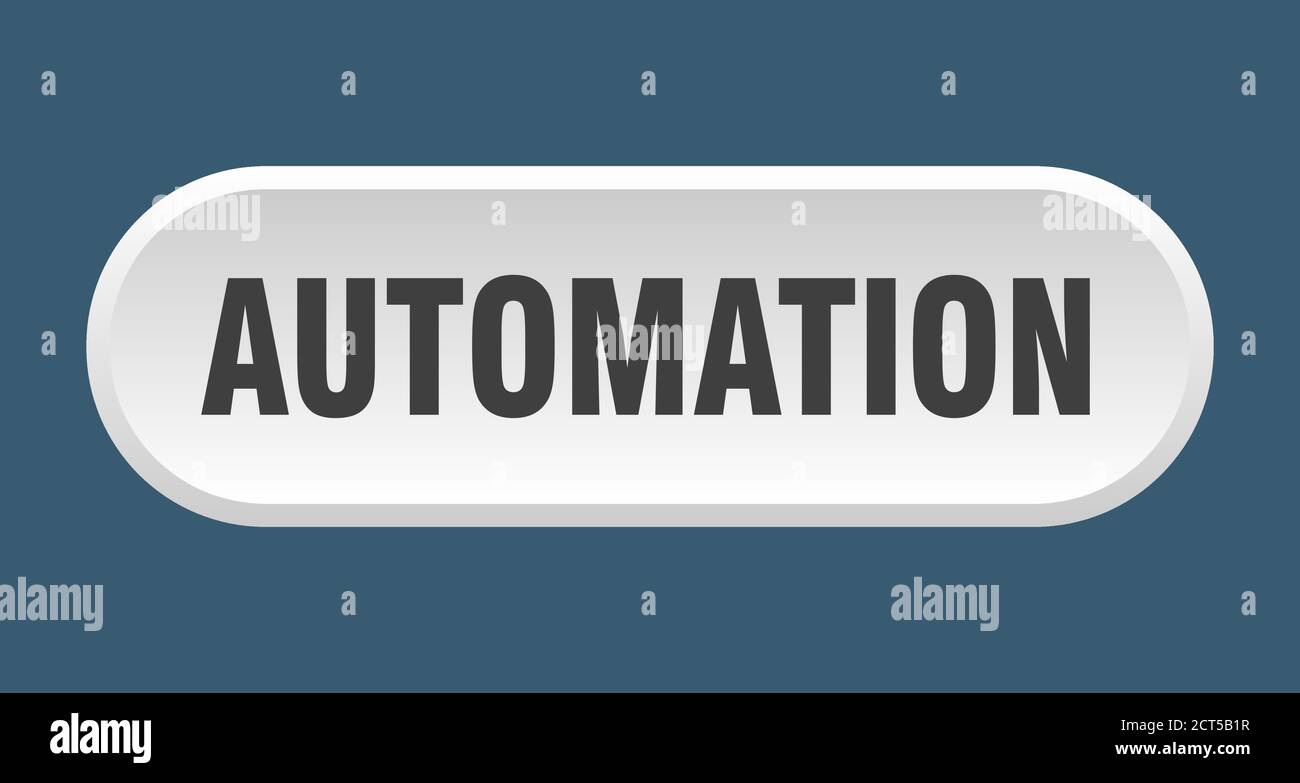 automation button. rounded sign isolated on white background Stock ...