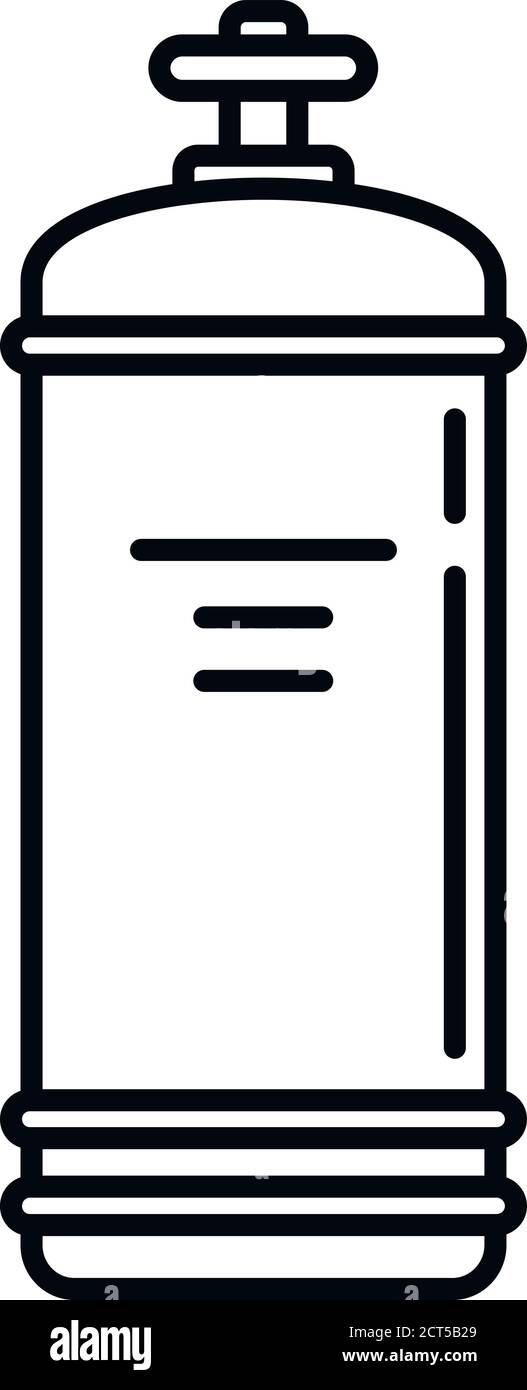 Gas cylinder valve icon. Outline gas cylinder valve vector icon for web ...