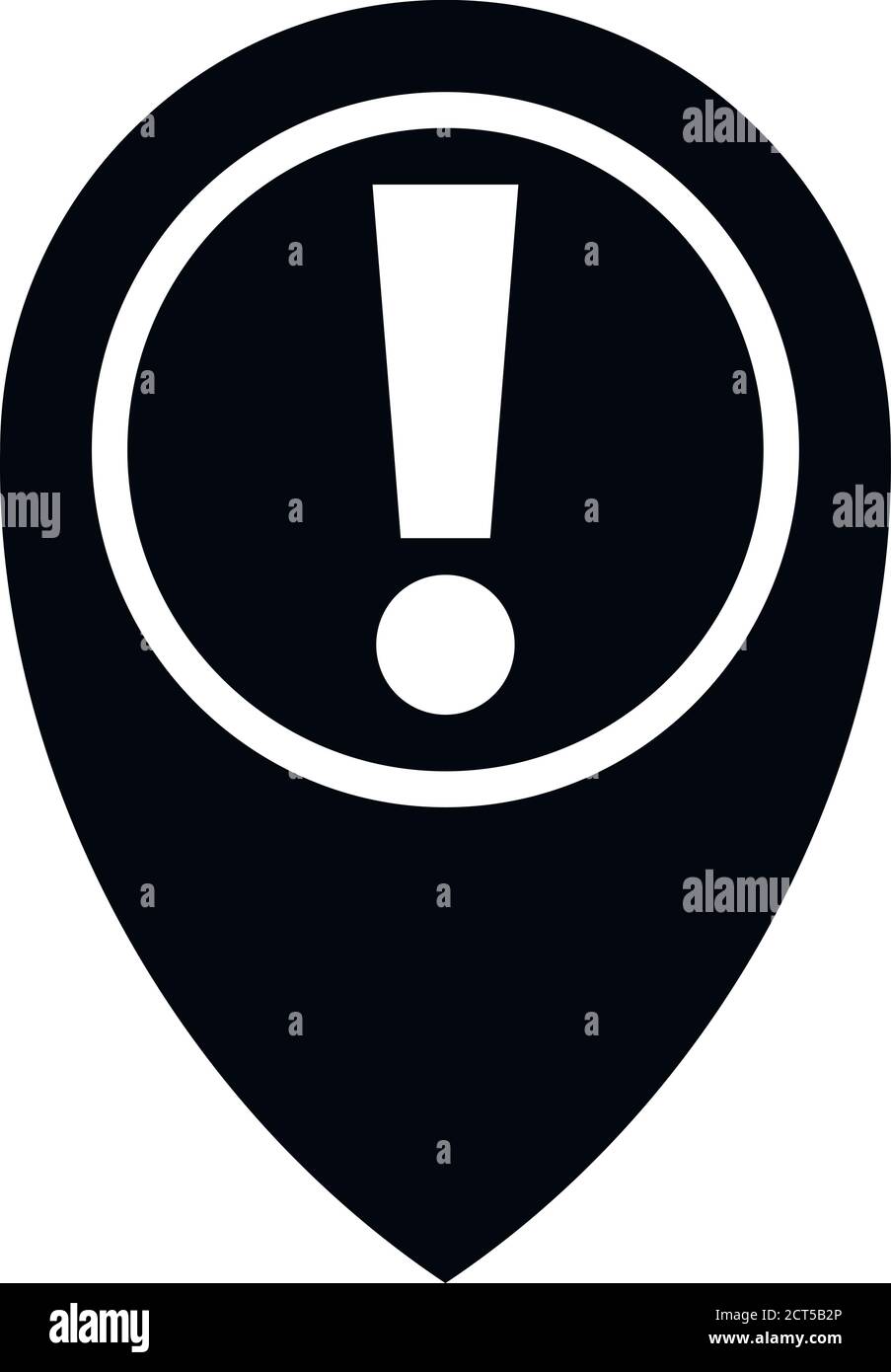 Attention pin exploration icon. Simple illustration of attention pin ...