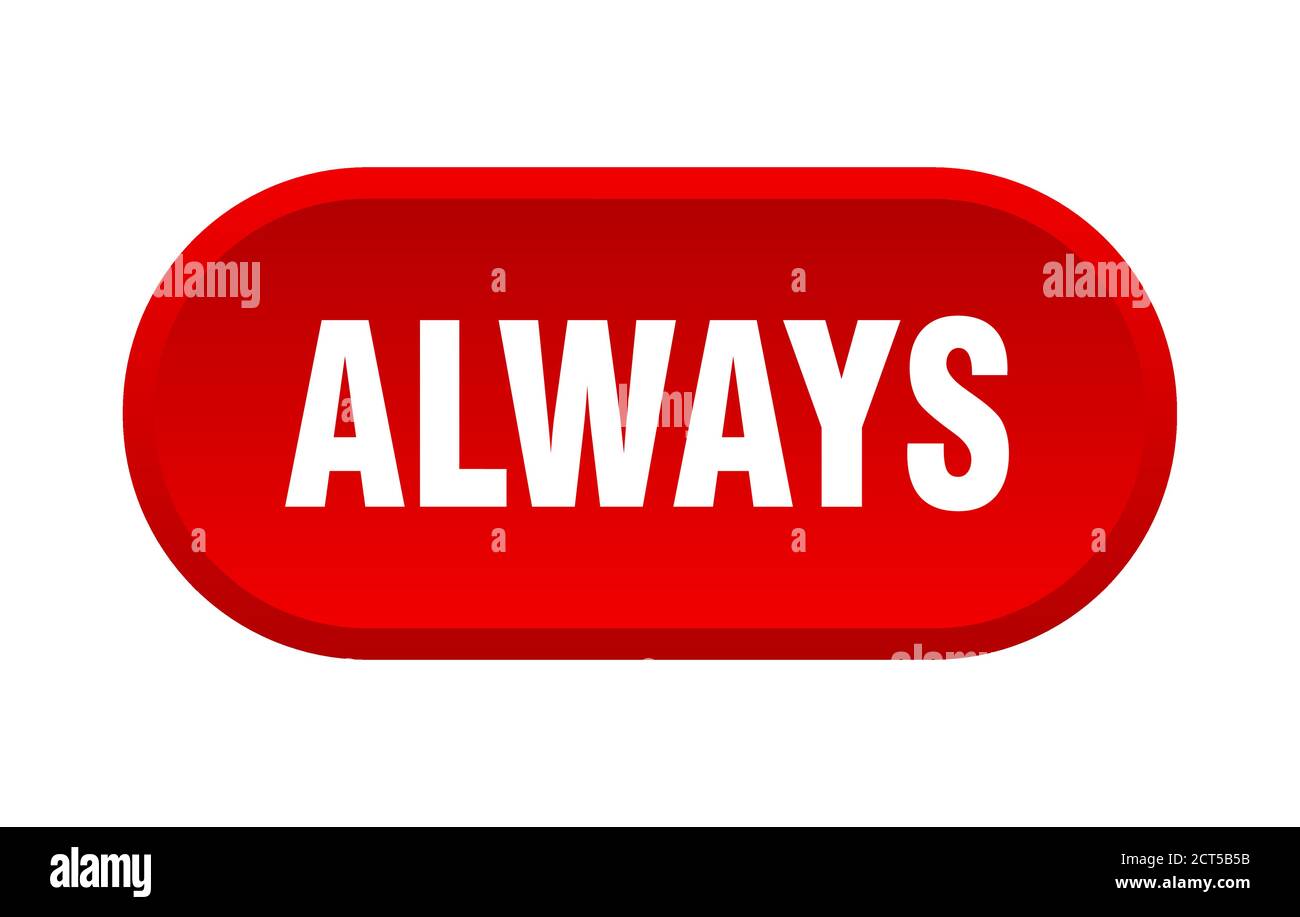 always button. rounded sign isolated on white background Stock Vector ...