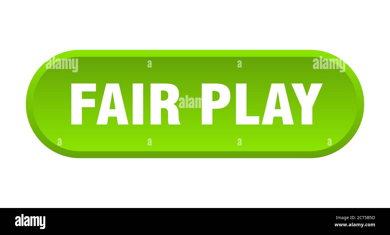 fair play button. rounded sign isolated on white background Stock ...