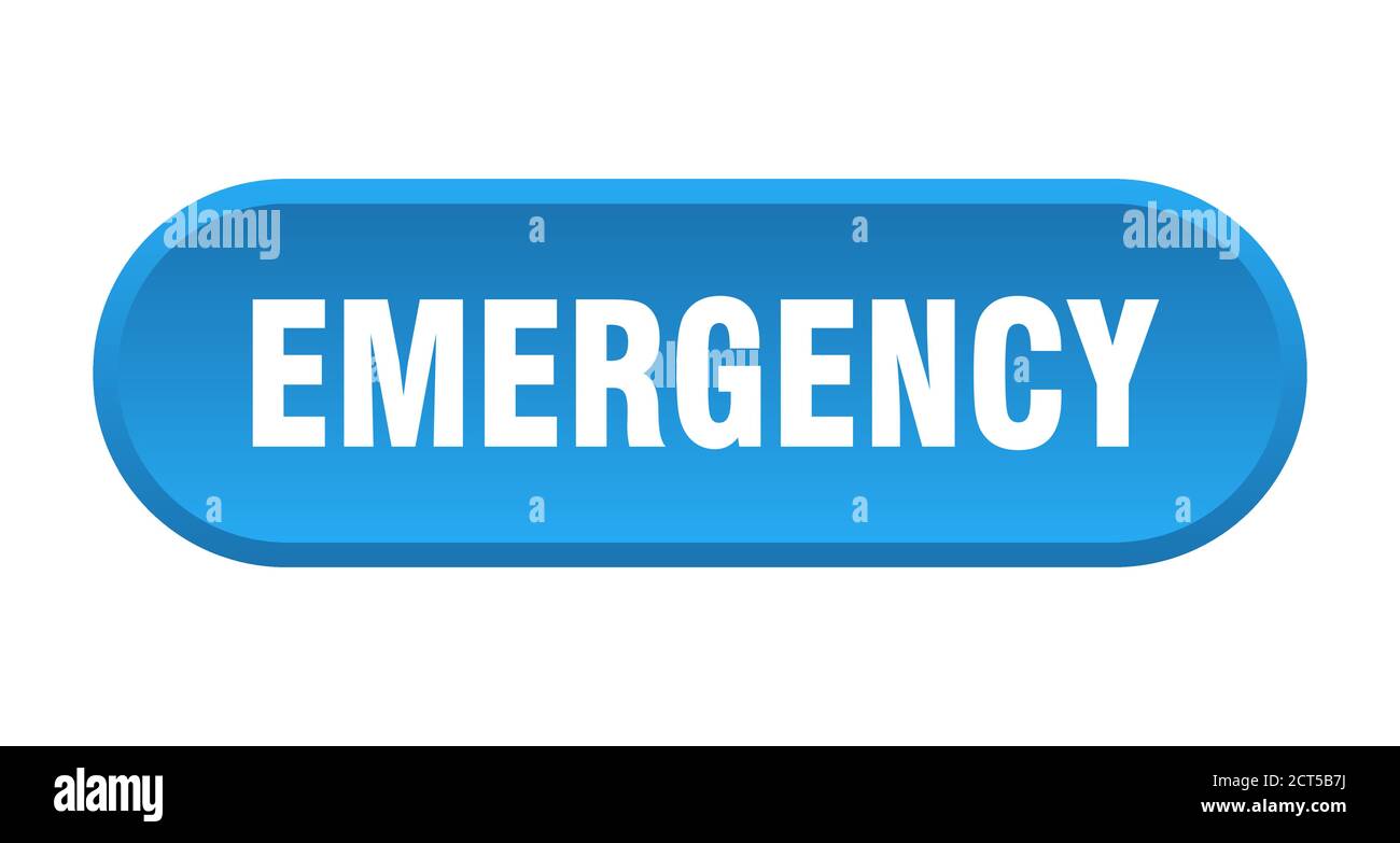 emergency button. rounded sign isolated on white background Stock Vector Image & Art - Alamy