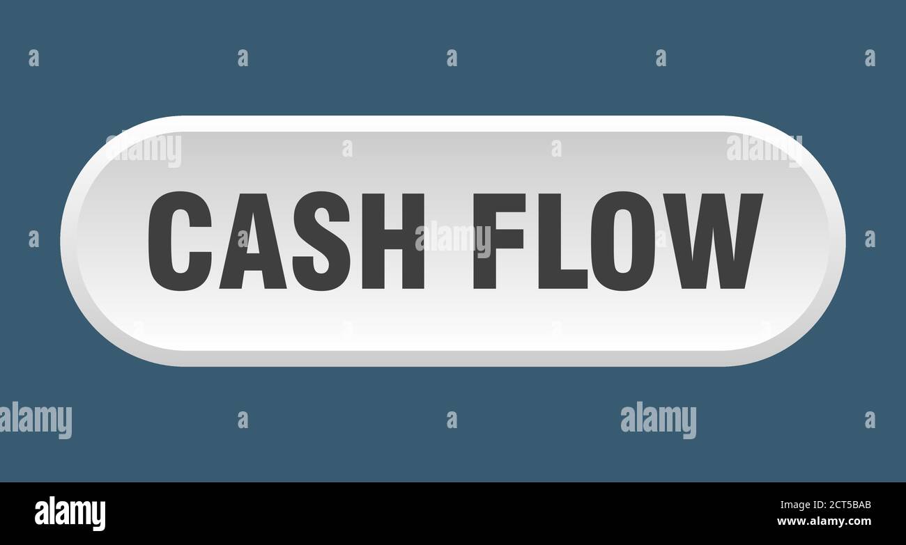 cash flow button. rounded sign isolated on white background Stock ...