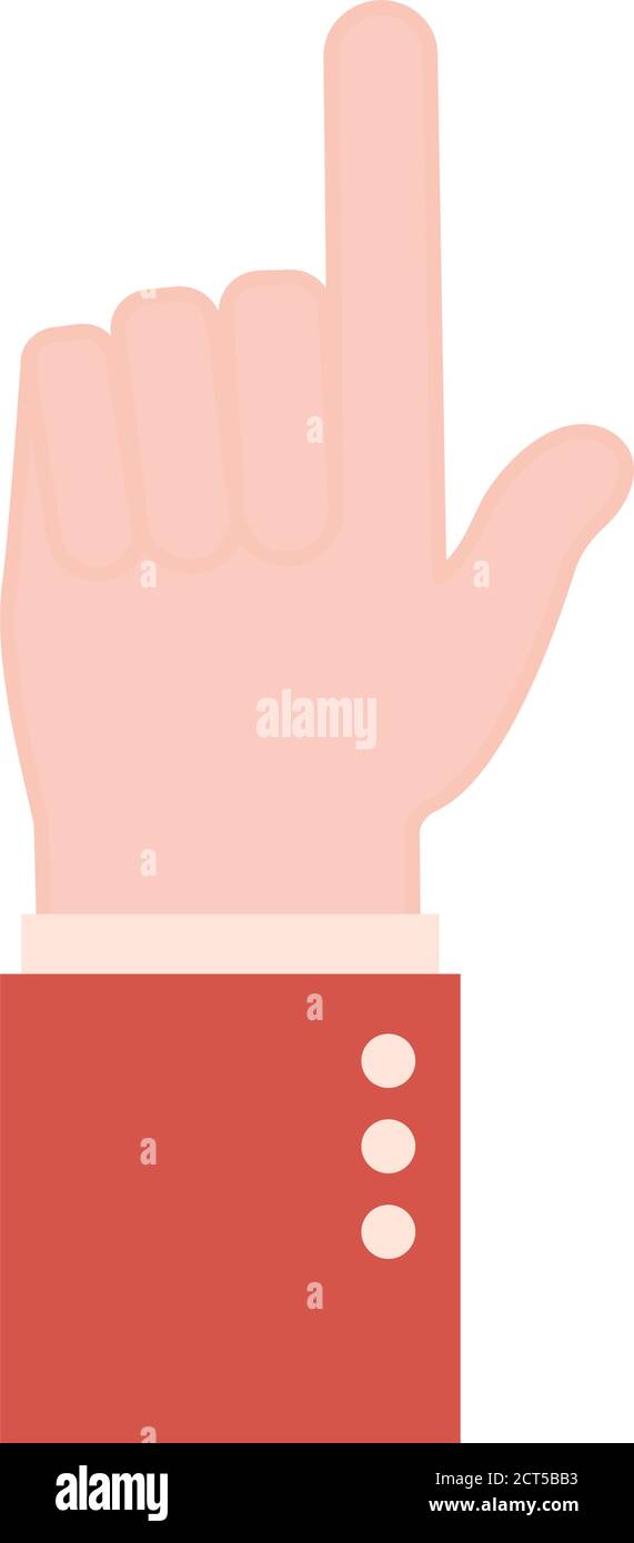 l hand sign language flat style icon vector design Stock Vector Image ...