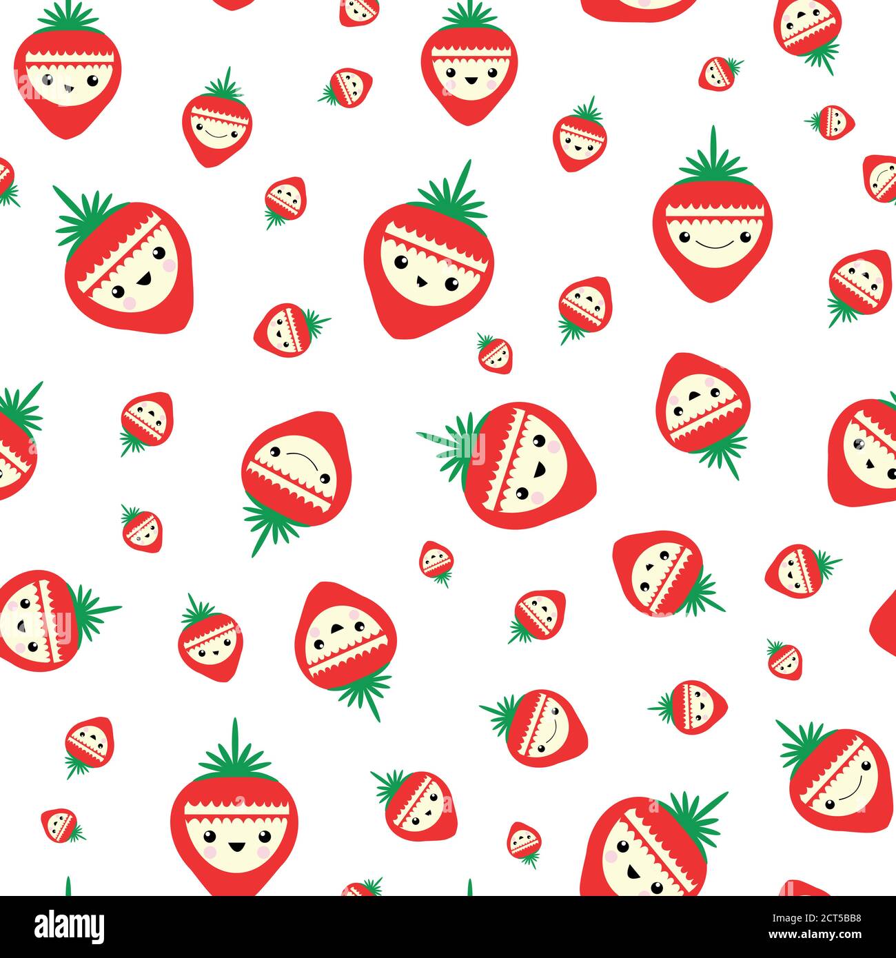 Cute Strawberry Cartoon Wallpaper