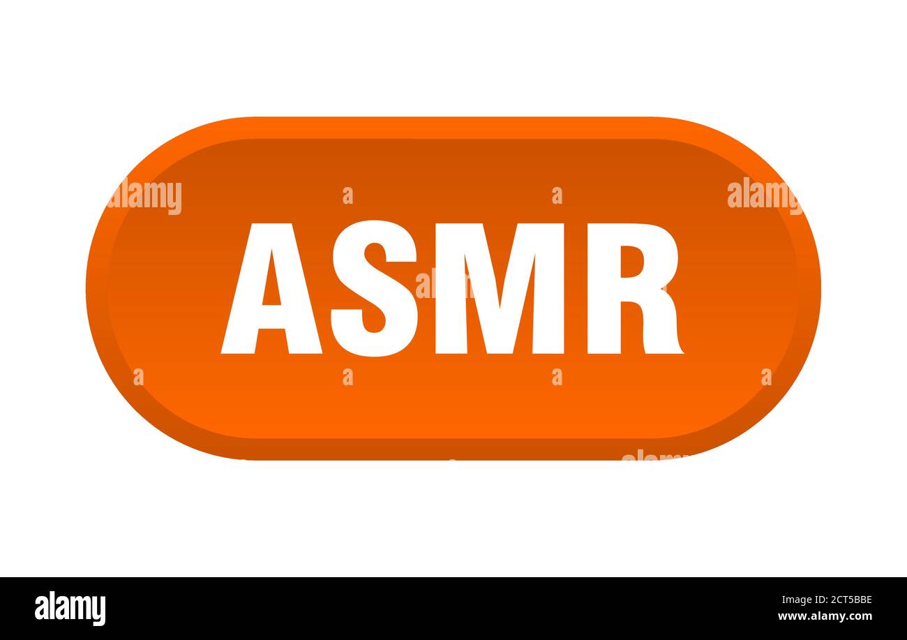 asmr button. rounded sign isolated on white background Stock Vector ...