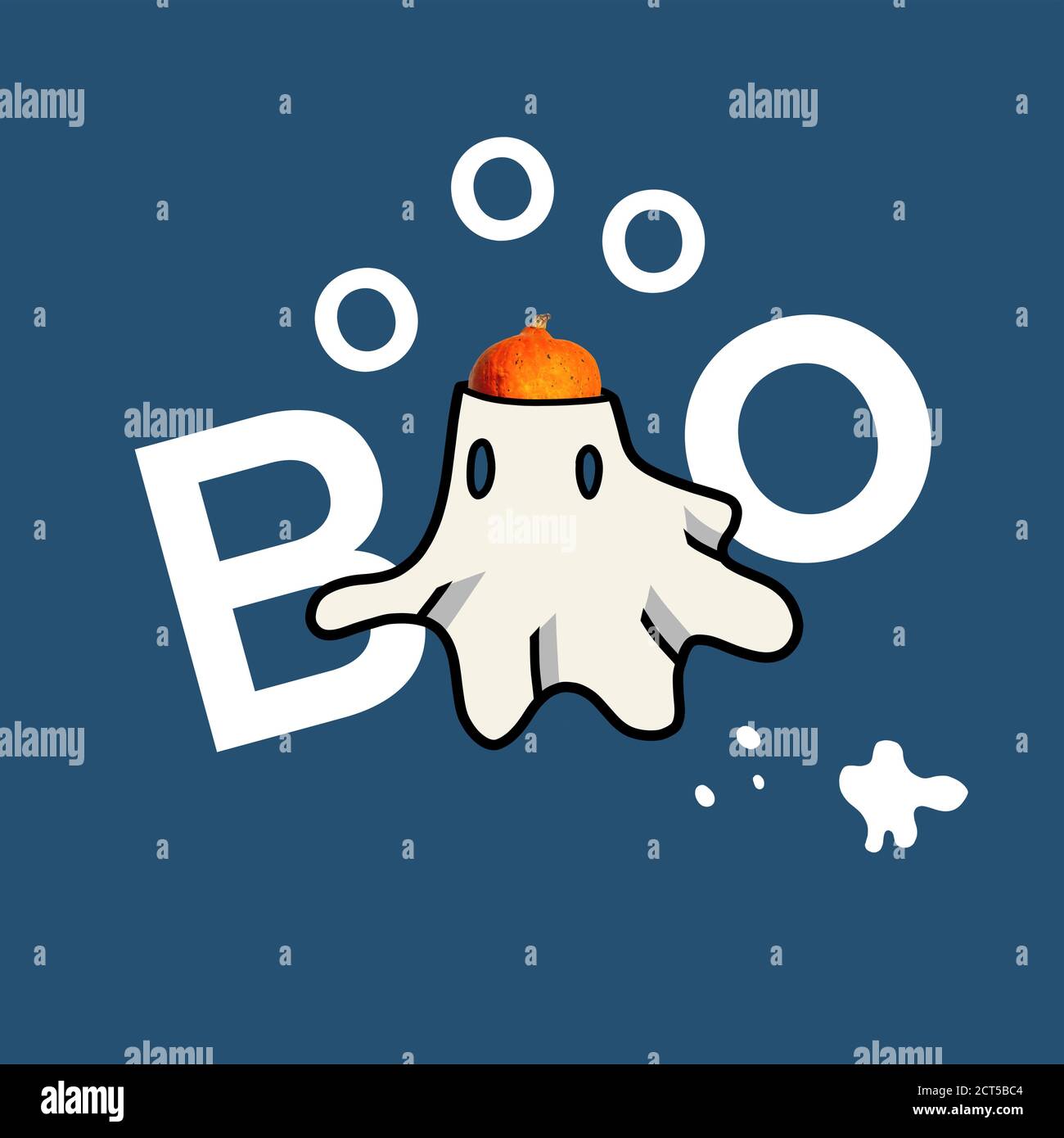 Mr. Pumpkin in a sheet dressed as a ghost. He's yelling boo. Halloween ...