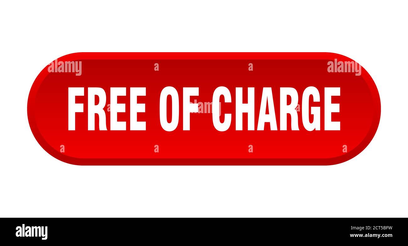 free of charge button. rounded sign isolated on white background Stock ...