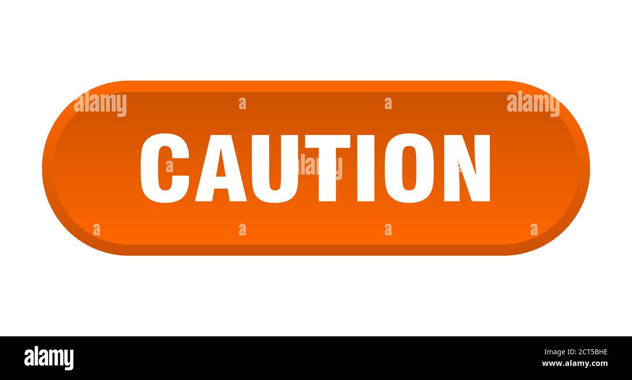 caution button. rounded sign isolated on white background Stock Vector Image & Art - Alamy