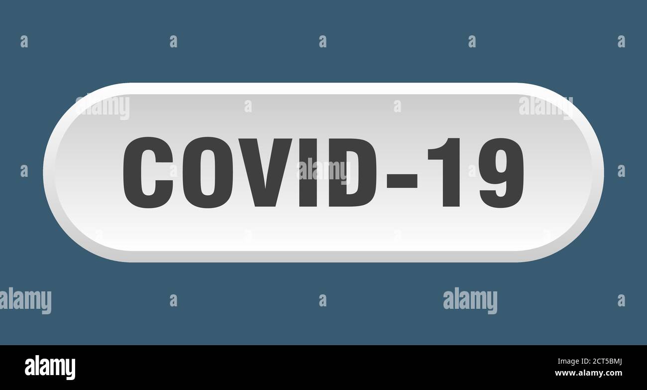 covid-19 button. rounded sign isolated on white background Stock Vector ...